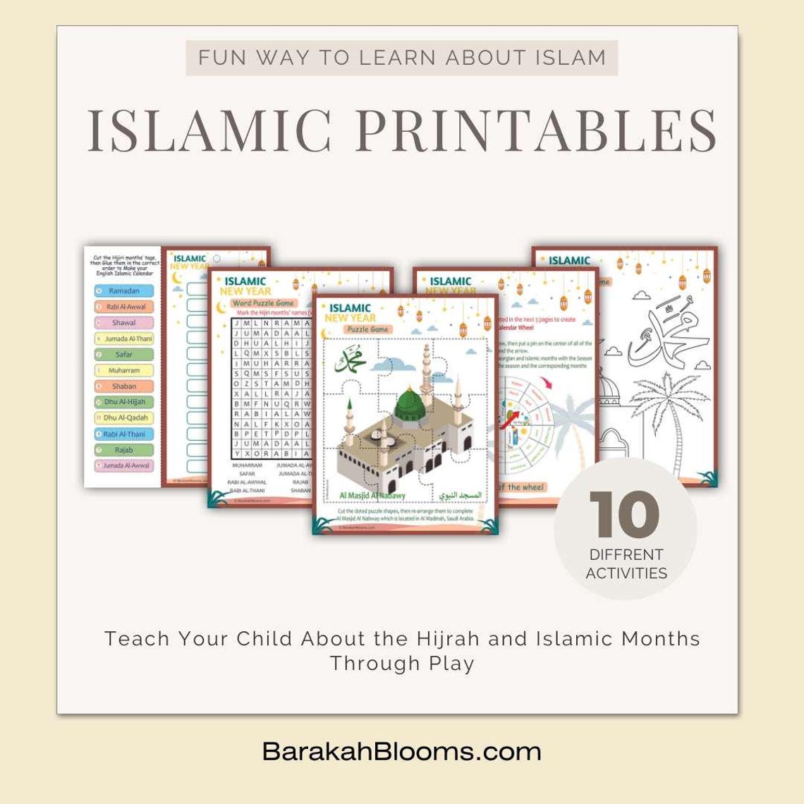 Printable Islamic Activities for Kids | Hijrah & Islamic New Year ...