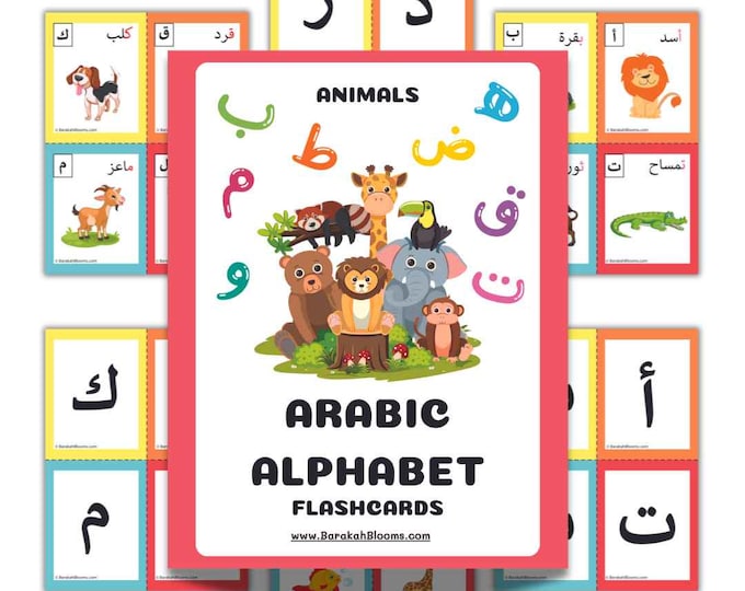 Arabic Alphabet Clip Cards, Arabic Letters Sound, Letters Clip Cards ...