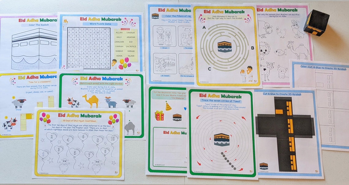 Printable Eid Al Adha Activities for Kids: Hajj Games (PDF) - Etsy