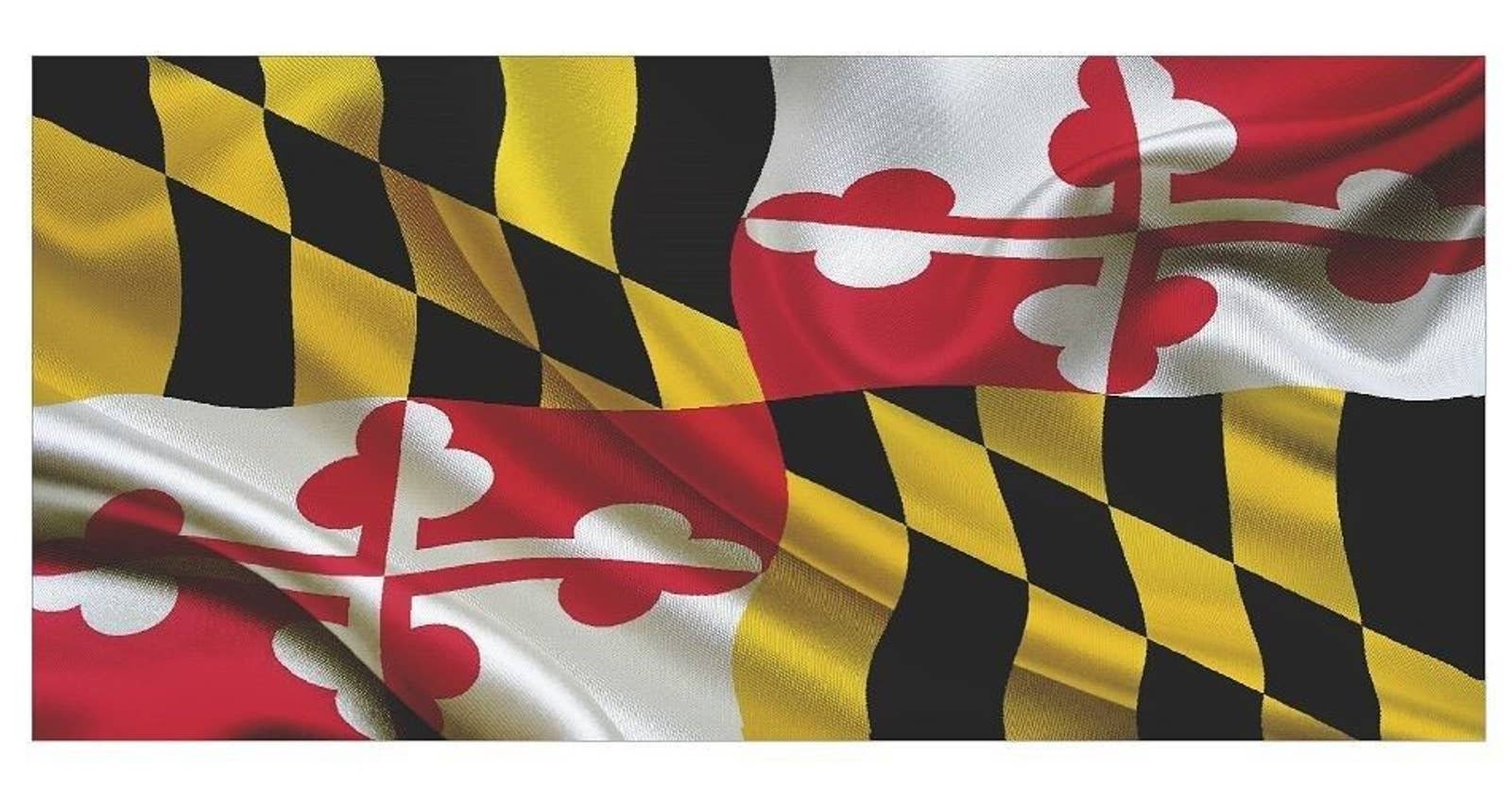 Maryland Flag Emblem OVERLAY Decals Stickers for Chevy Bowtie Emblem- 2 ...