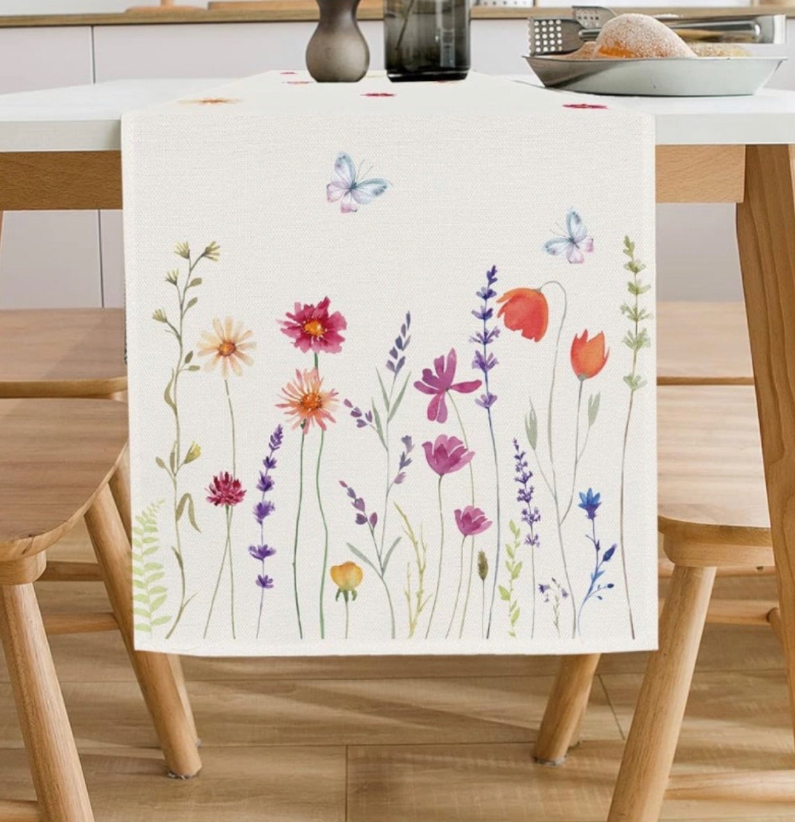 Summer Table Runner Spring Table Runner Floral Summer Decor Handmade Table Runner Table Runner ...