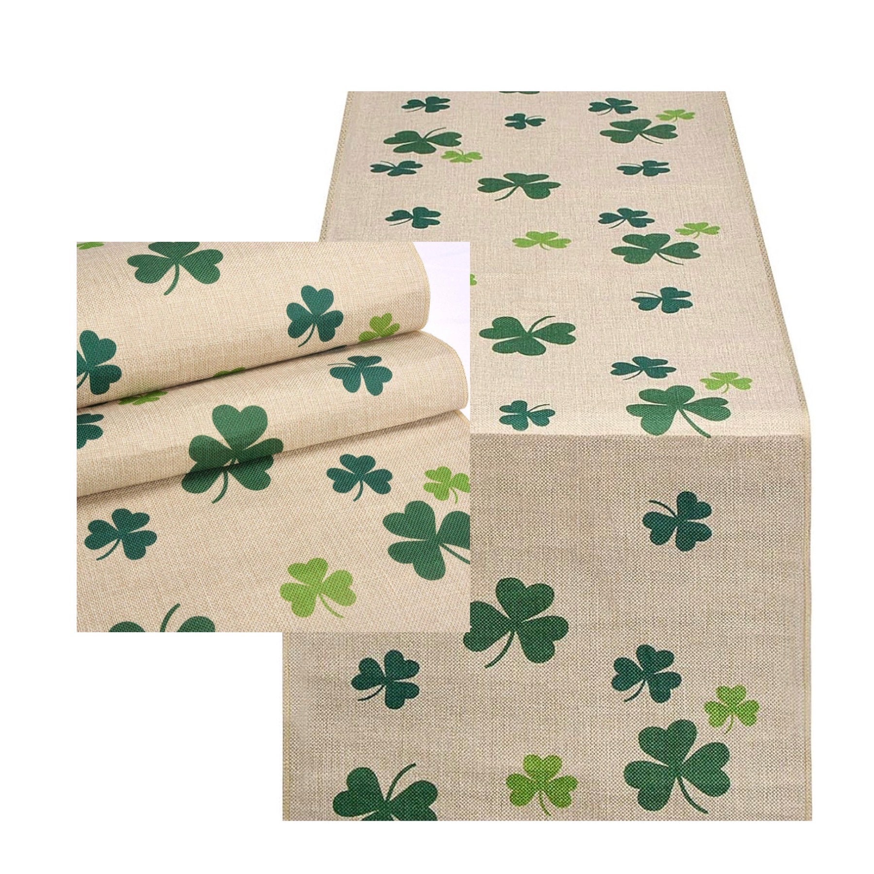 St Patricks Table Runner Buralp Table Runner Table Runner Shamrock ...