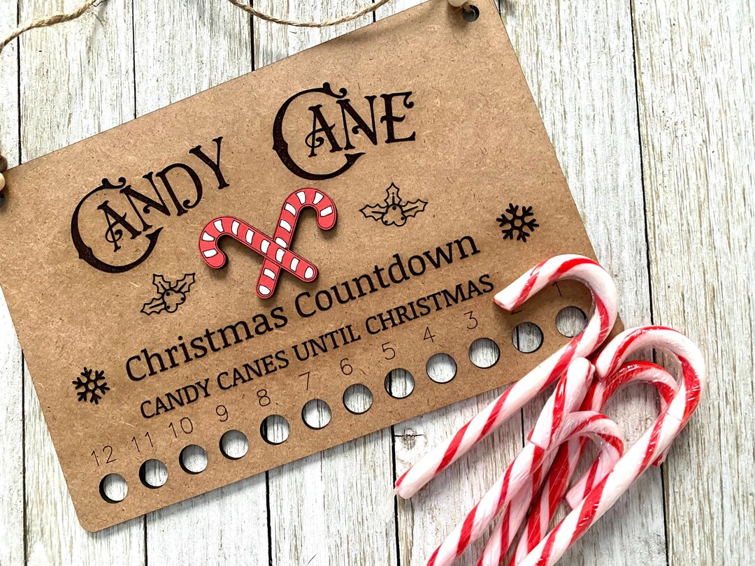 12 Days Christmas Countdown, Candy Cane Countdown, Advent Calendar ...