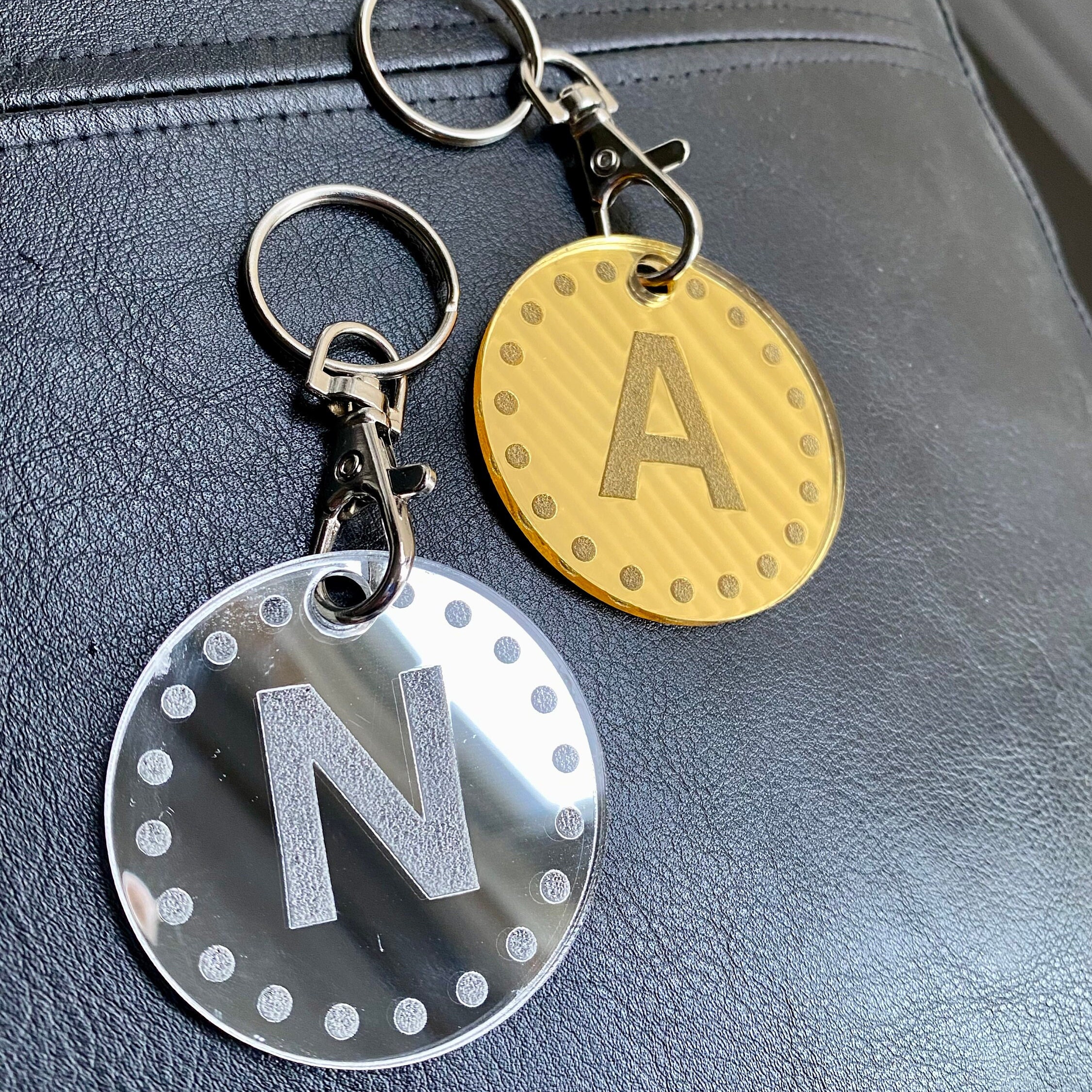 Personalized Gold or Silver Insignia Keychain, Personalized Keychain ...