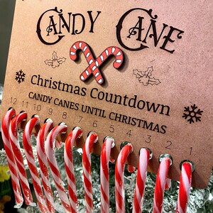 12 Days Christmas Countdown, Candy Cane Countdown, Advent Calendar ...