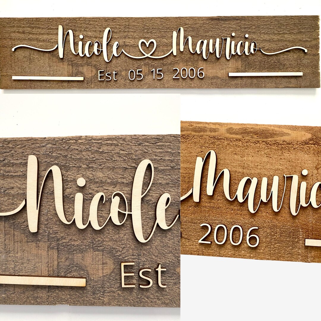 Handcrafted Custom Wooden Name Sign, Personalized and Made to Order ...