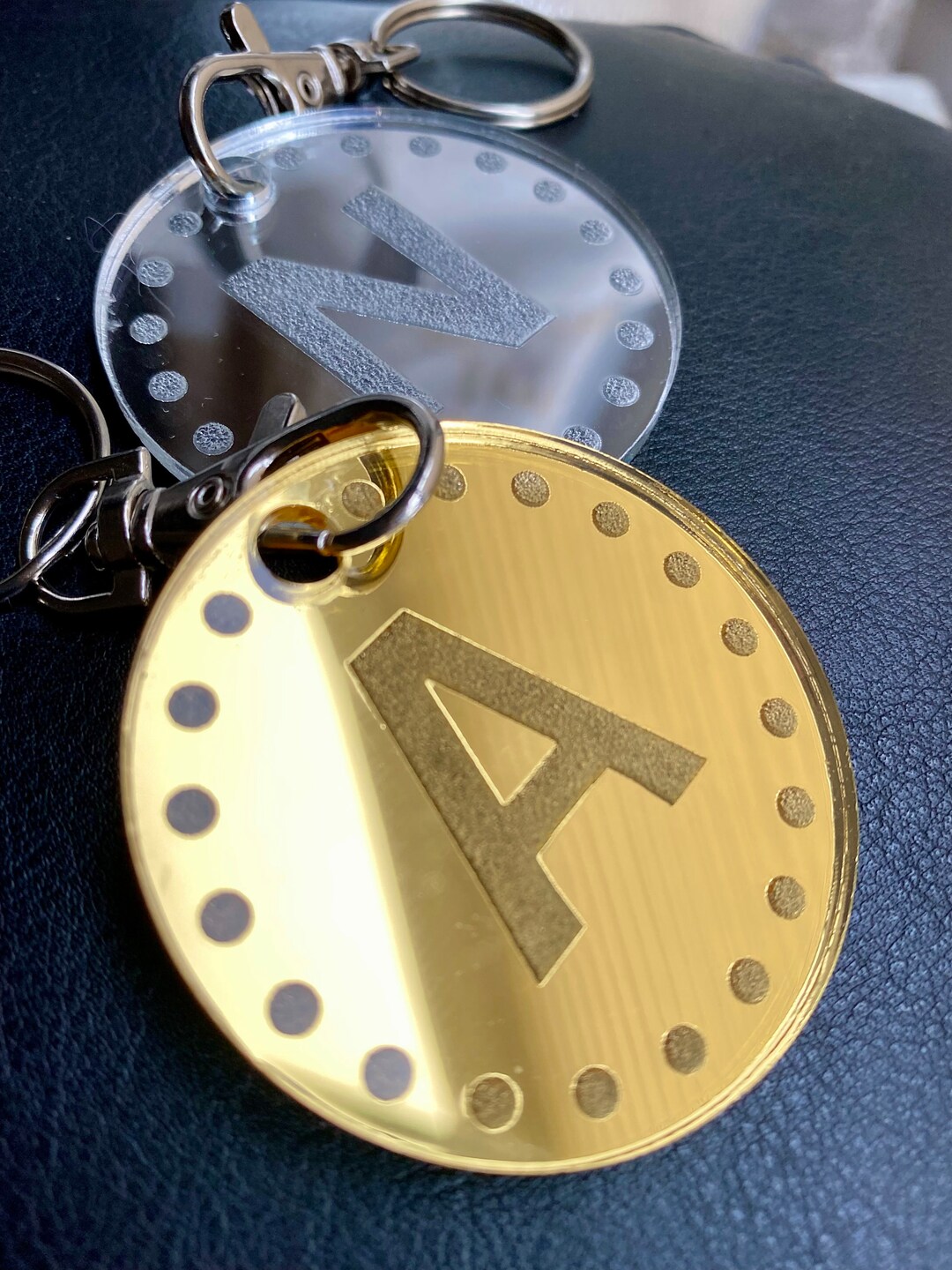 Personalized Gold or Silver Insignia Keychain, Personalized Keychain ...