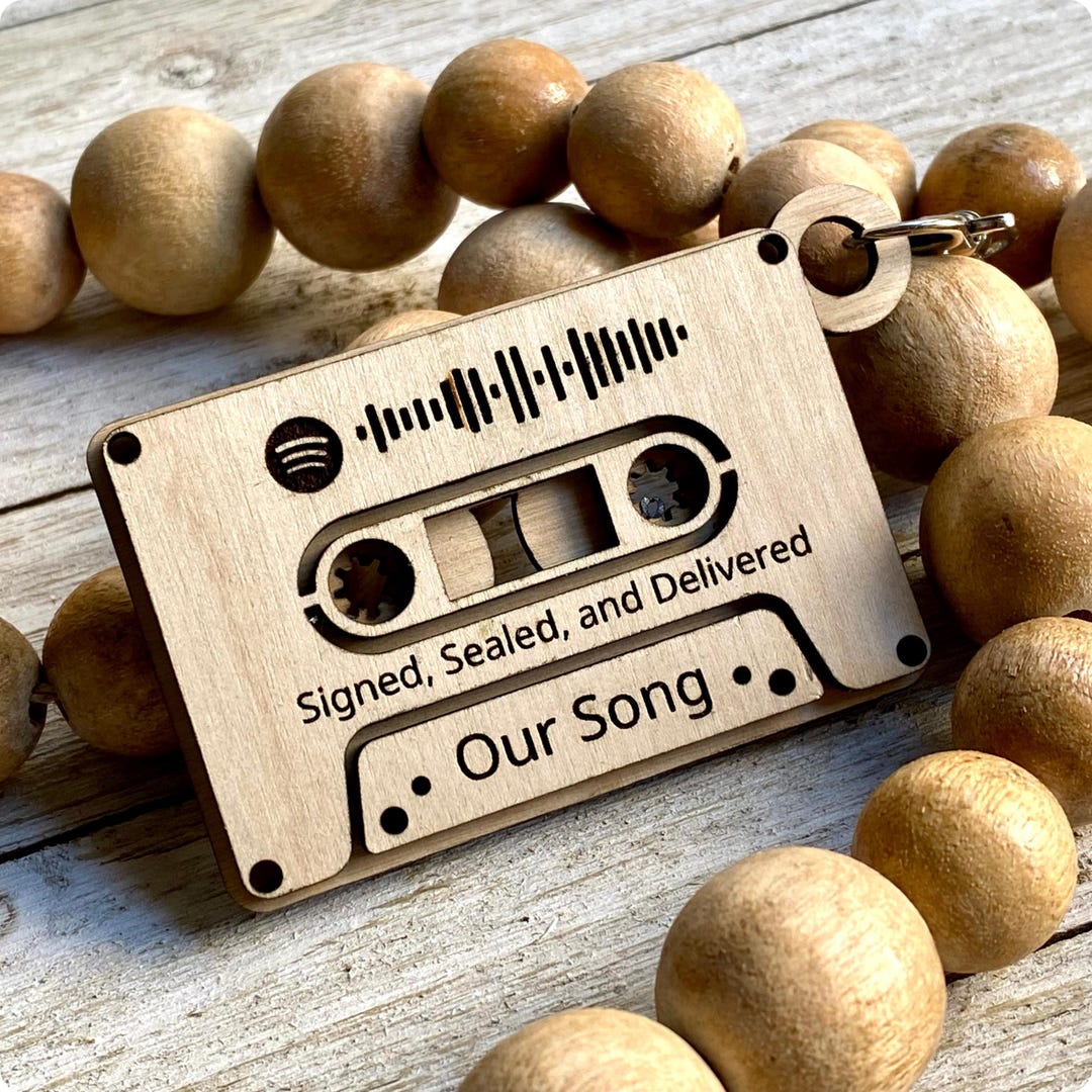 Wooden Spotify Cassette Keychain, Wedding Favours for Guests. Wedding ...