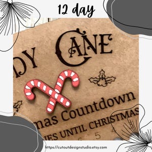 12 Days Christmas Countdown, Candy Cane Countdown, Advent Calendar ...