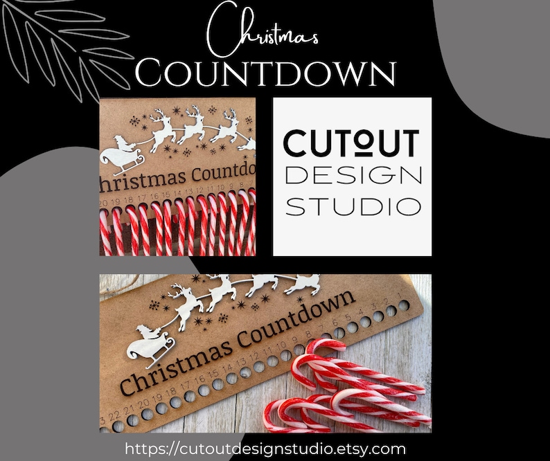 Christmas Countdown Candy Cane Countdown Advent Calendar - Etsy