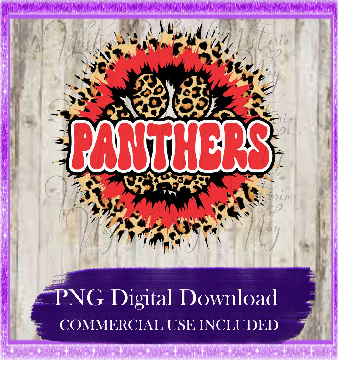 Panthers PNG, Red, Tie Dye, Cheetah Print, Sublimation, Dtg Printing - Etsy