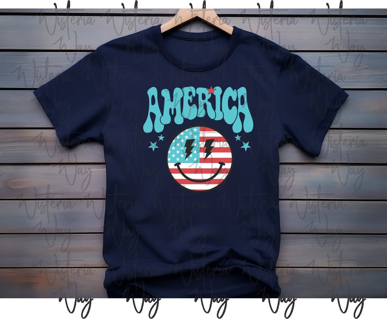 America Smiley Face Png, Dtg, Dtf, Sublimation, Patriot, Fourth of July ...