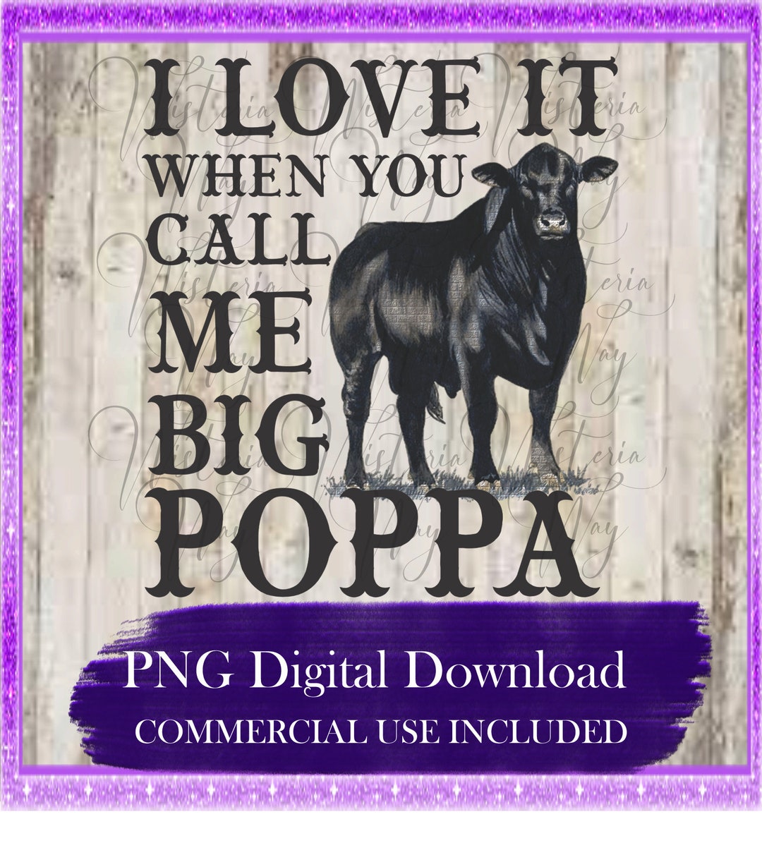 I Love It When You Call Me Big Poppa PNG, Sublimation, Dtg Printing - Etsy