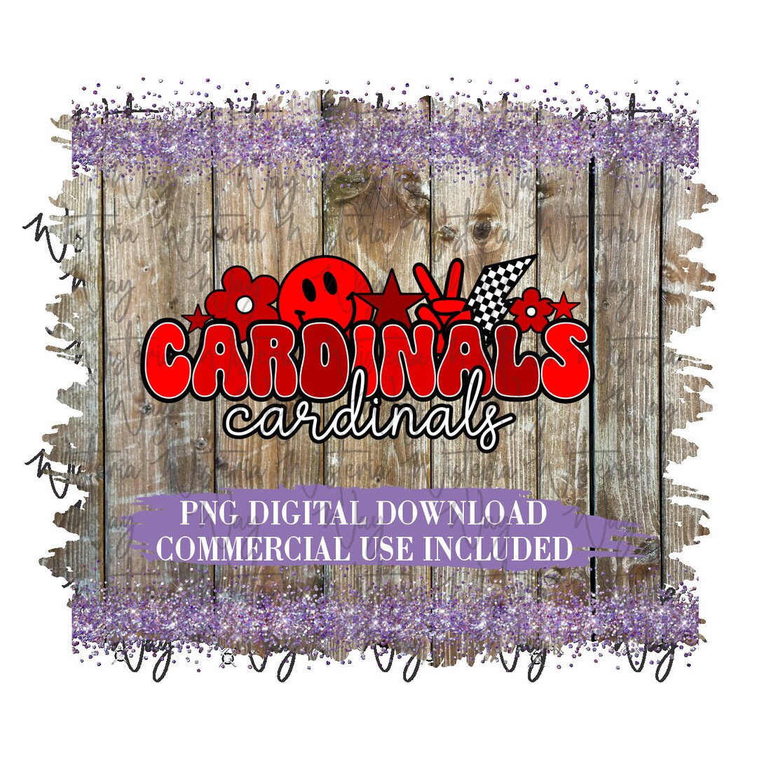 Disco Cardinals PNG, DTF, DTG, Sublimation, Sports, Cheerleading ...