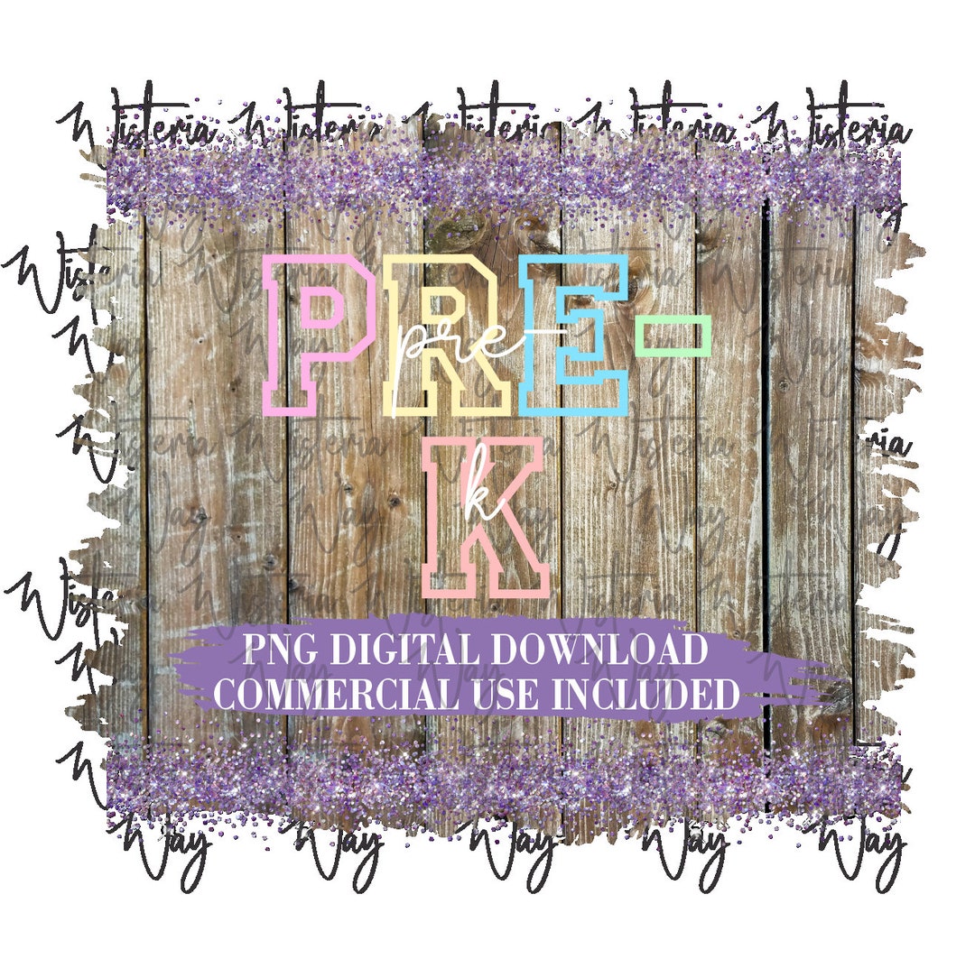 Pre-k PNG, DTG, DTF, Sublimation, Back to School, School, Children - Etsy