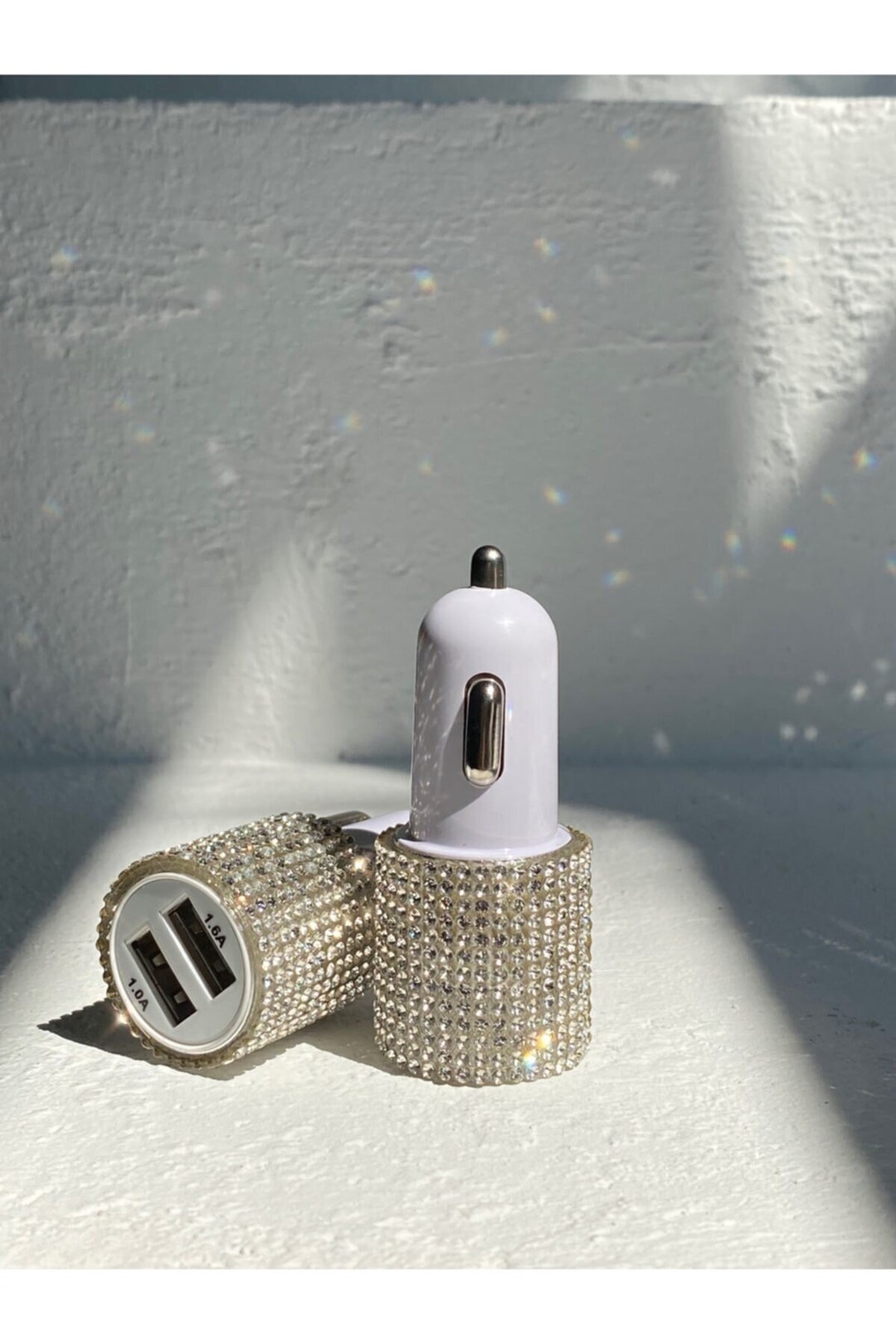 Crystal Car Charger With Swarovski – Dual USB Smart Ports, Sparkly ...