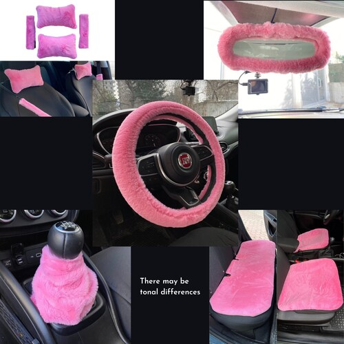 Fuzzy Car Accessories Steering Wheel Cover Gear Shift Knob - Etsy