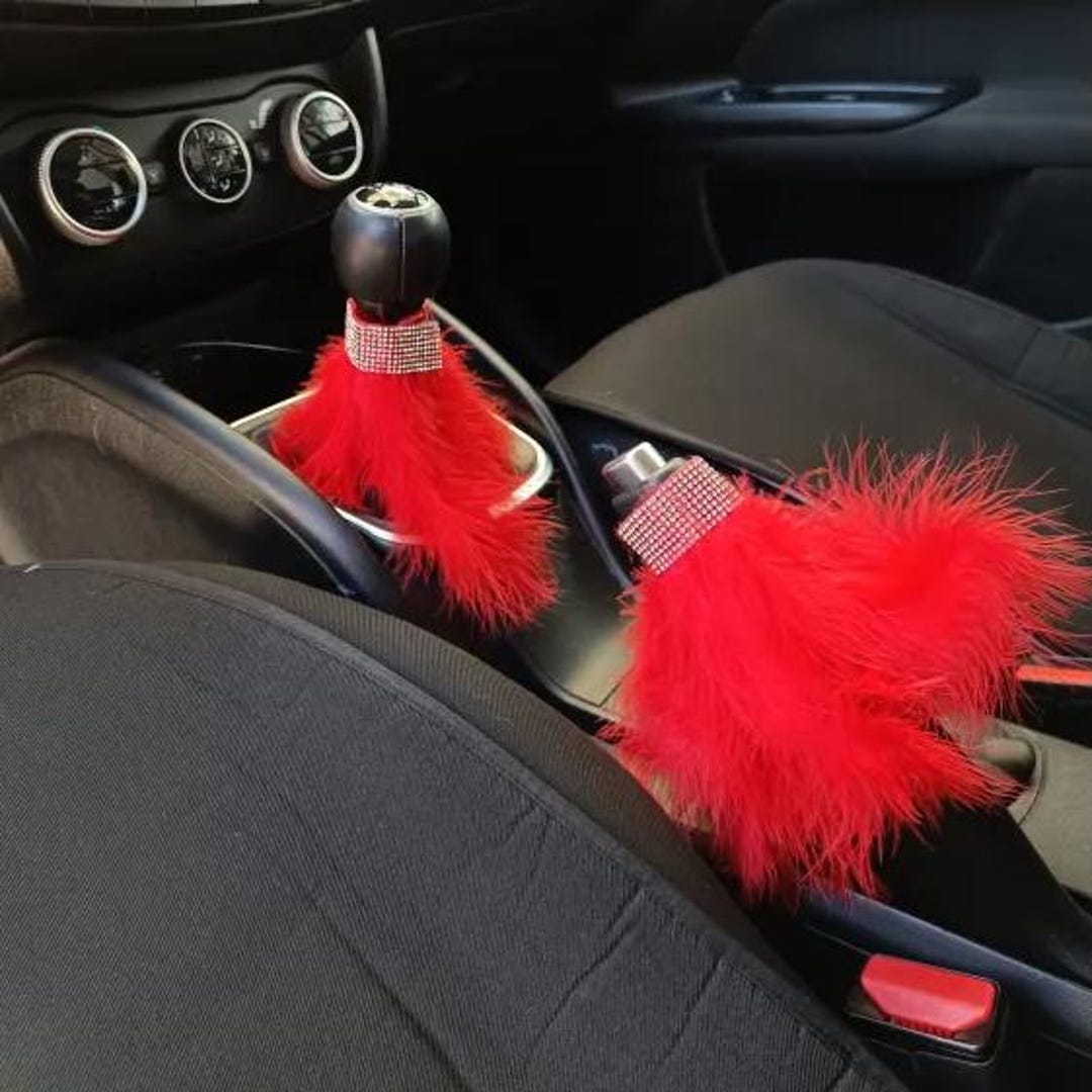 Gear Shift Knob Cover and Handbrake Cover Set, Women Car Accessories ...