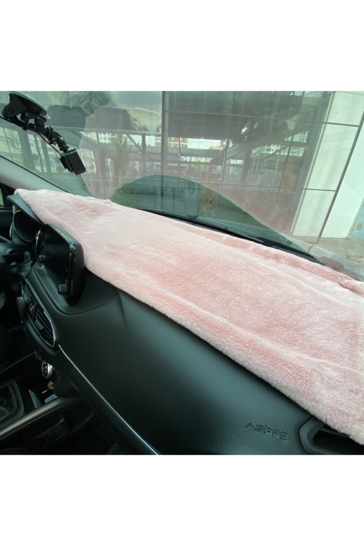 Pink Fuzzy Car Accessories Set, Car Seat Covers Car Armrest Cover Mat ...