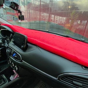Pink Soft Furry Plush Car Dashboard Dash Protector Dash Mat Sun Cover ...
