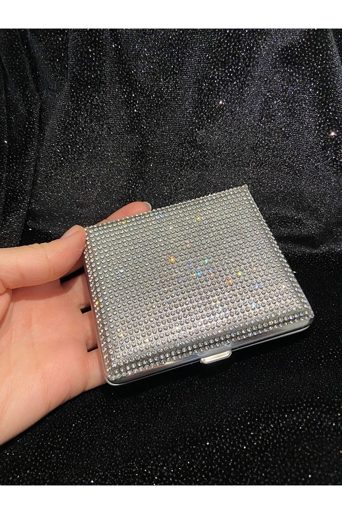 Vintage Cigarette Case, Handmade Diamond-encrusted Women Cigarette Case ...