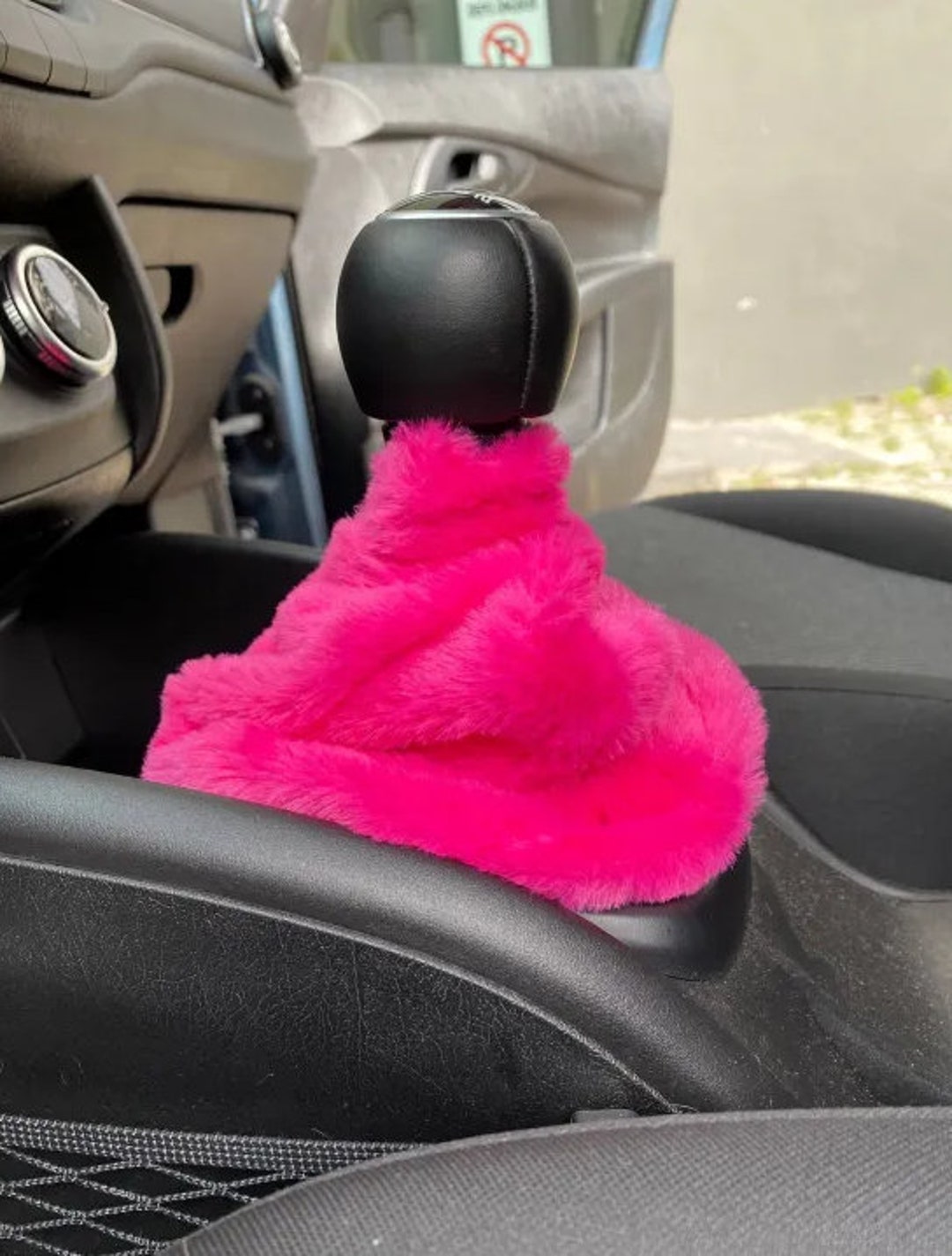 Fuzzy Gear Shift Cover and Handbrake Cover, Plush Car Accessories for ...