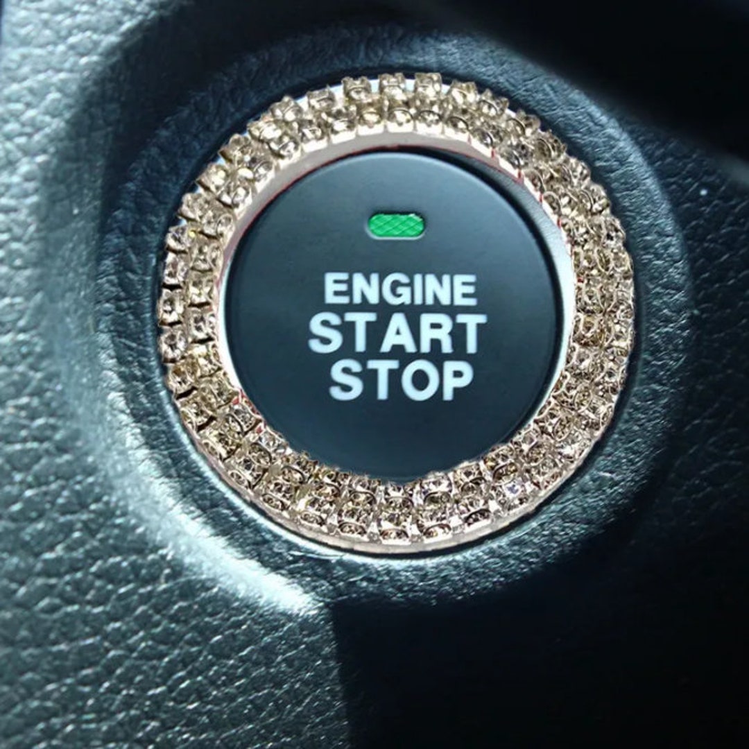Car Bling Ring Emblem Car Start Buttom Cover bling Car - Etsy