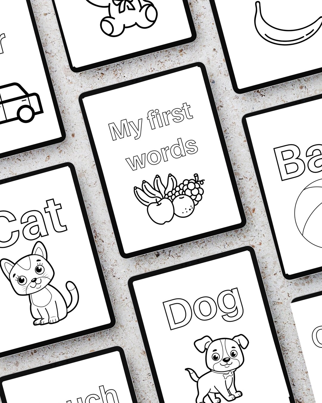 My First Words Coloring Pages L Toddler Coloring Pages L Printable ...