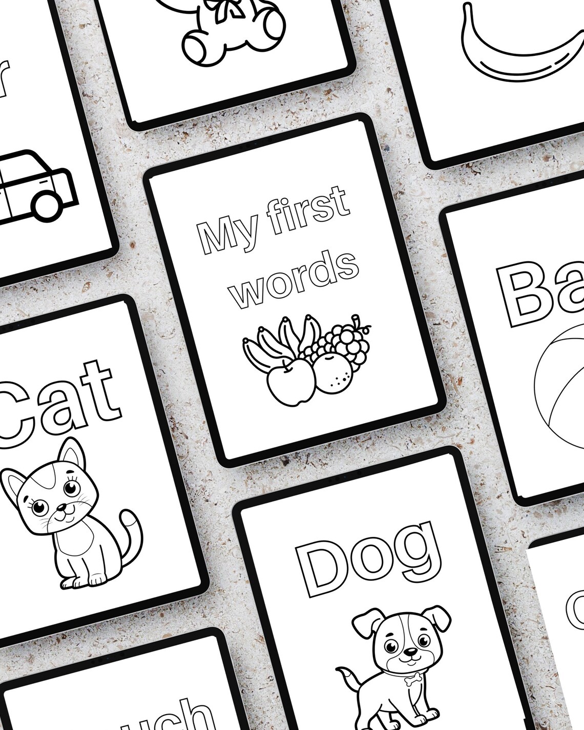 My First Words Coloring Pages L Toddler Coloring Pages L Printable ...
