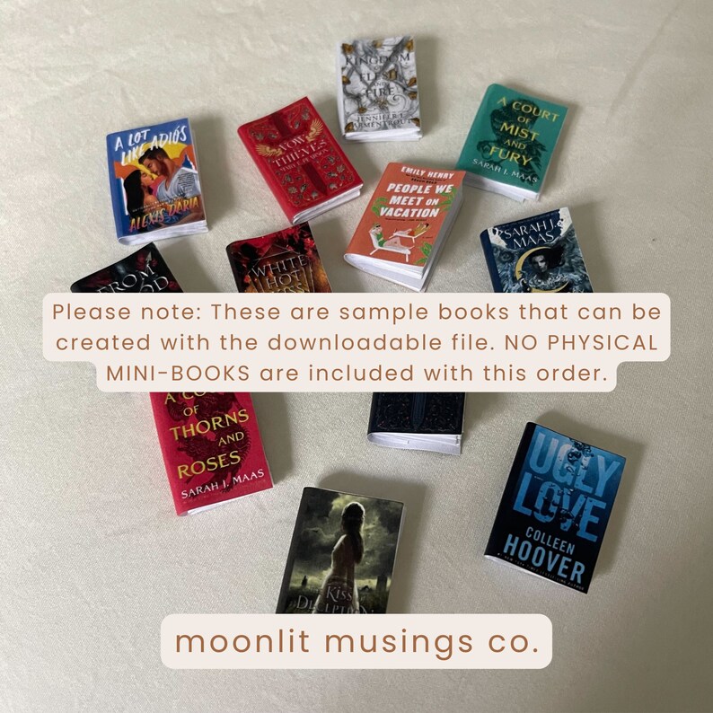 224 Mini Book Covers Most Popular Tiktok Books - Etsy