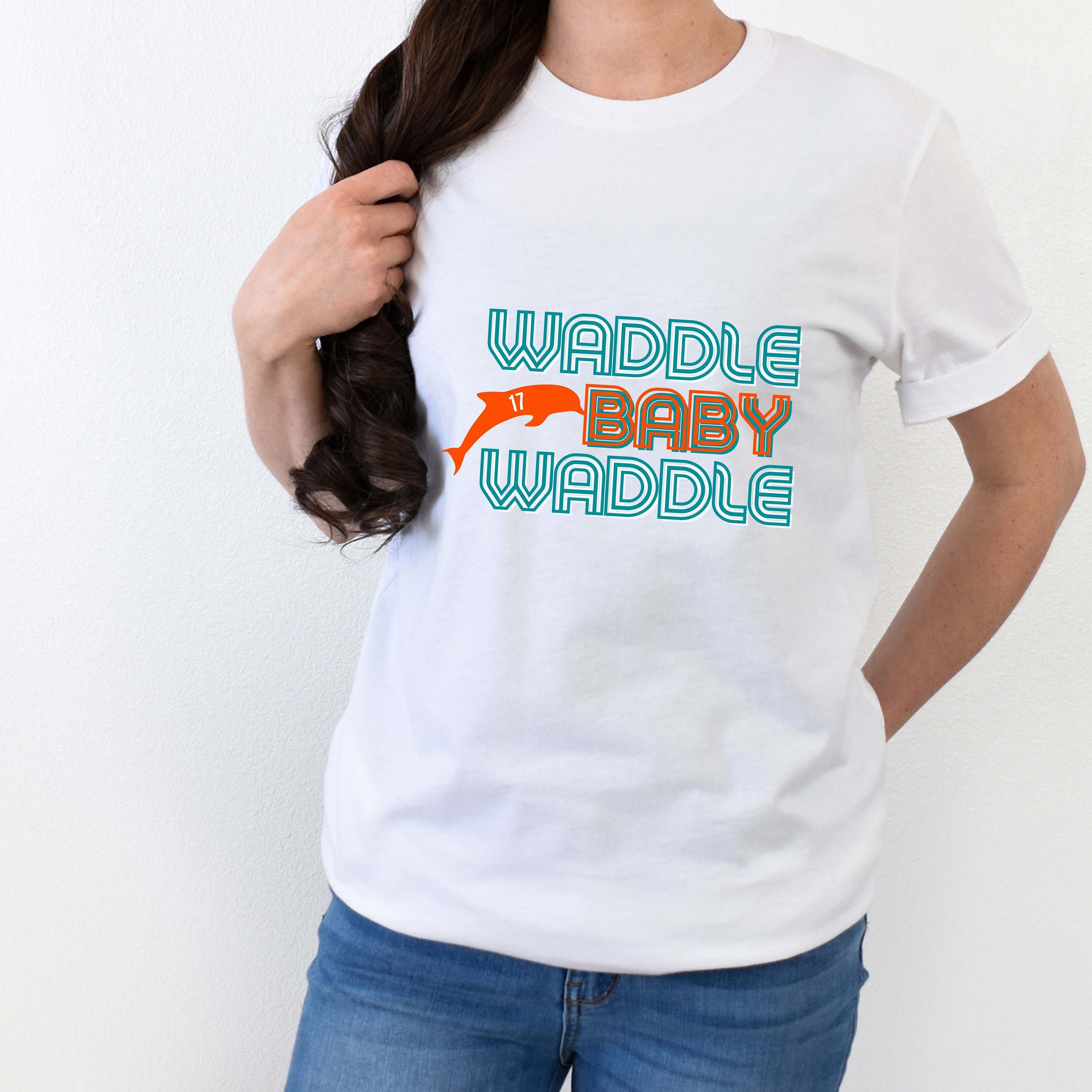 Jaylen Waddle #17 Miami Dolphins WR "waddle Baby Waddle" Adult Unisex ...