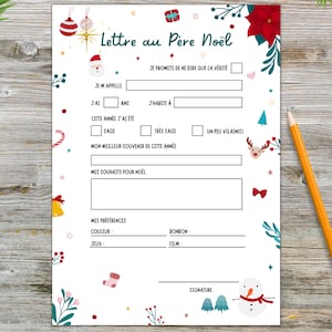 Letter to Santa Claus in French List of Gifts, List to Santa Claus ...