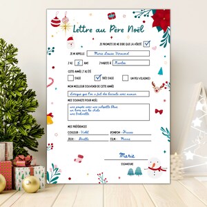 Letter to Santa Claus in French List of Gifts, List to Santa Claus ...