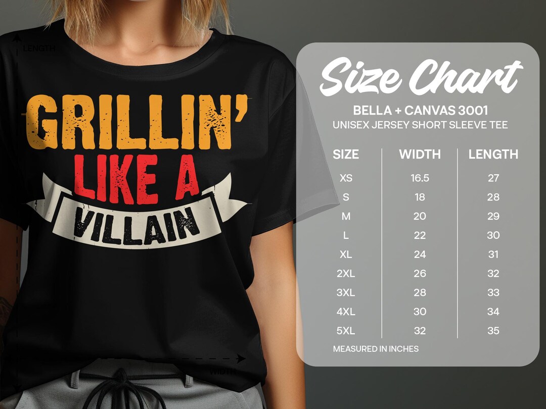 Grillin Like A Villain T-shirt for Bbq Lovers, Funny Grilling Quote ...