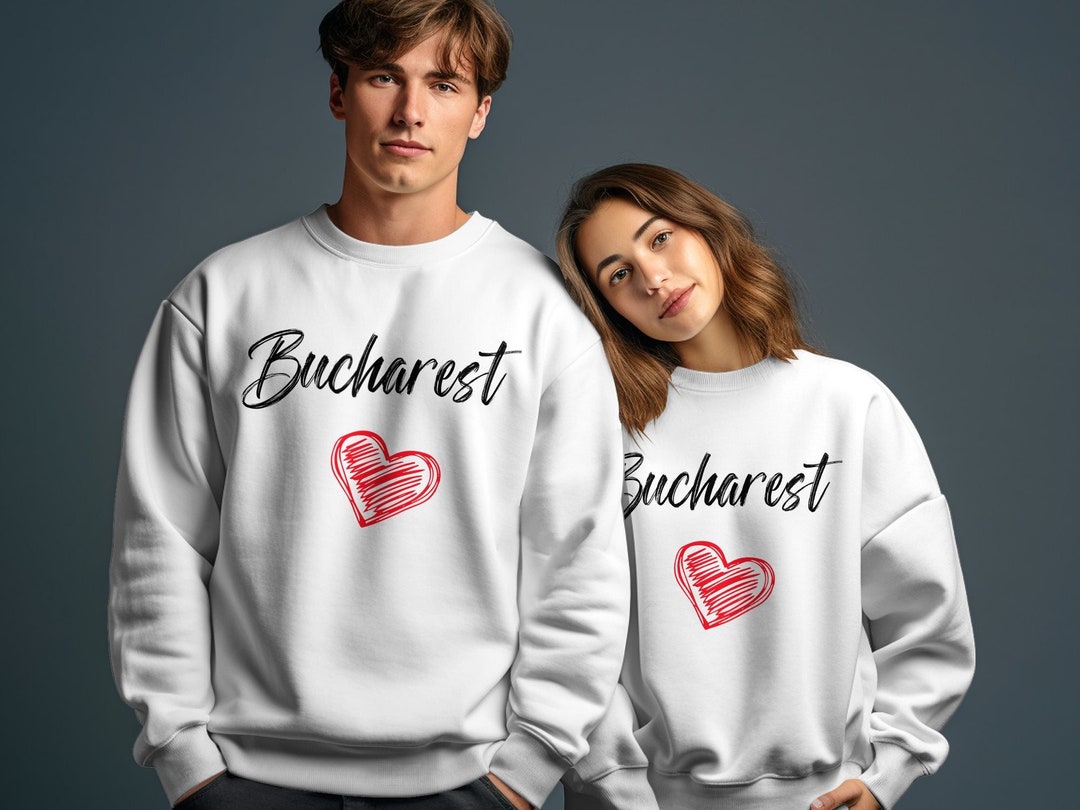 Bucharest Love Heart T-shirt, Unique City Pride Top, Travel Romania ...