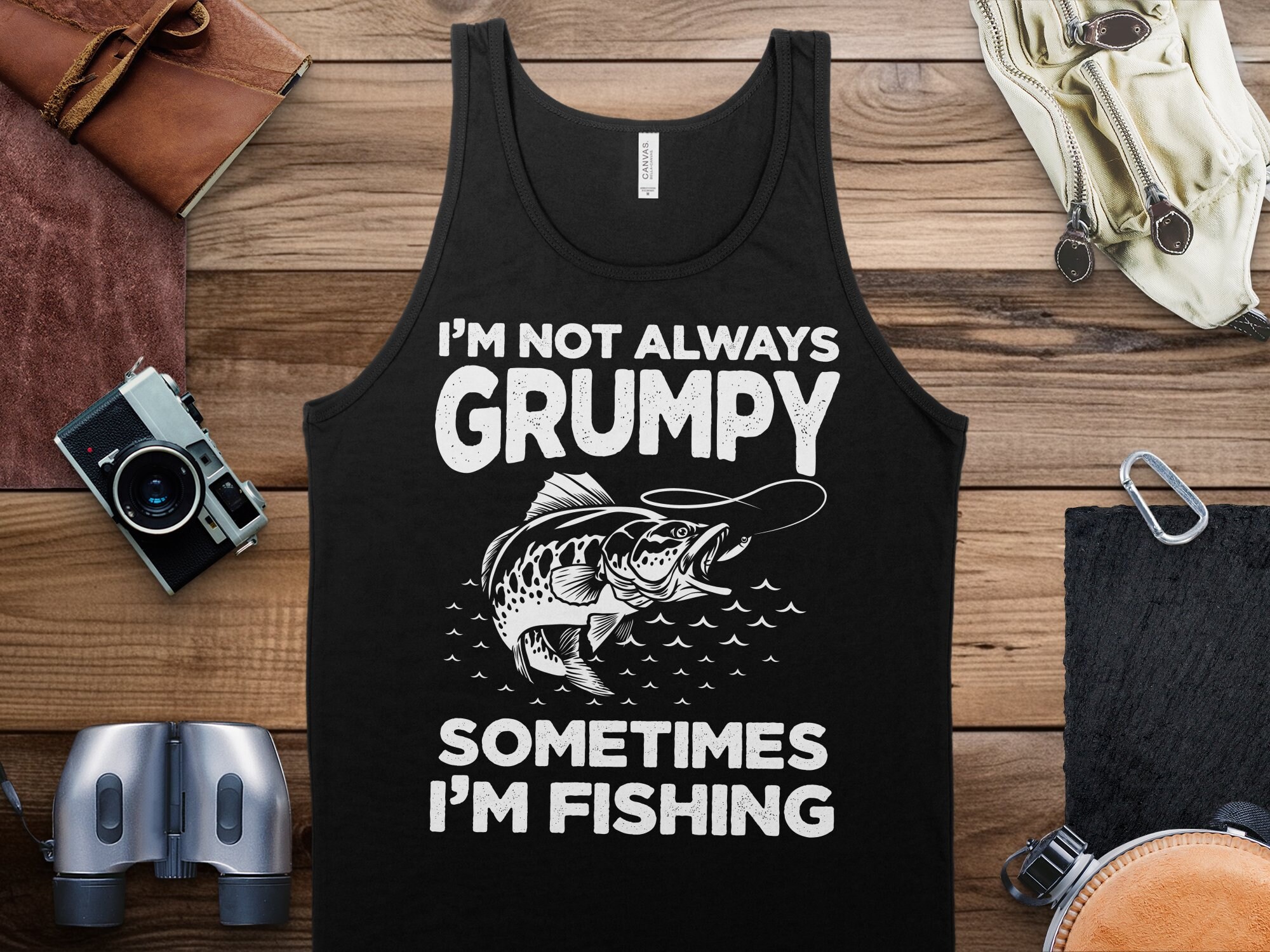 Fishing Lover T-shirt, I'm Not Always Grumpy, Fisherman Gift Idea ...