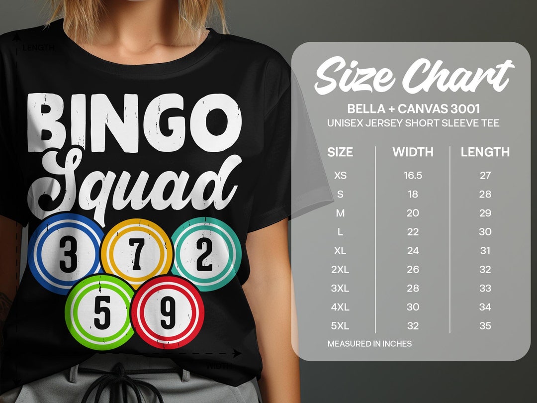 Bingo Squad Graphic T-shirt, Funny Bingo Lover Design, Ideal Gift for ...