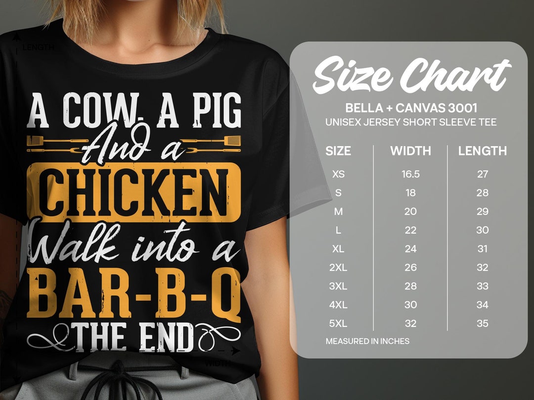 Chicken Bar-b-q T-shirt, Grill Lover Gift, Bbq Passion T-shirt, Unisex ...