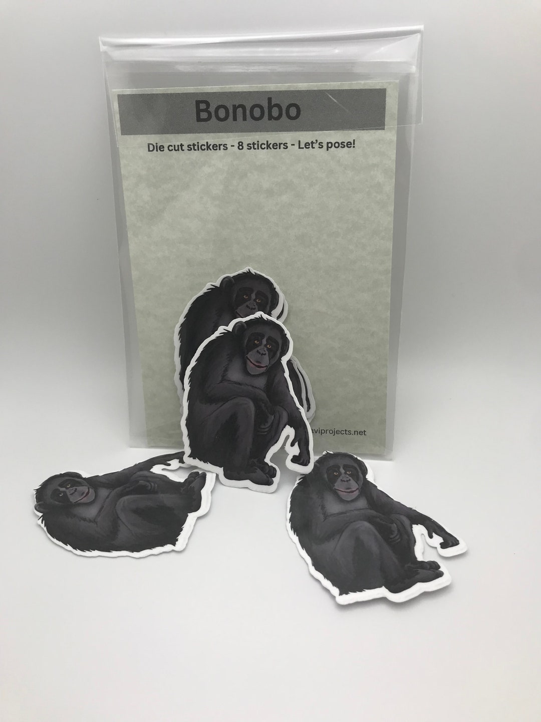 Bonobo Die Cut Stickers lets Pose - Etsy