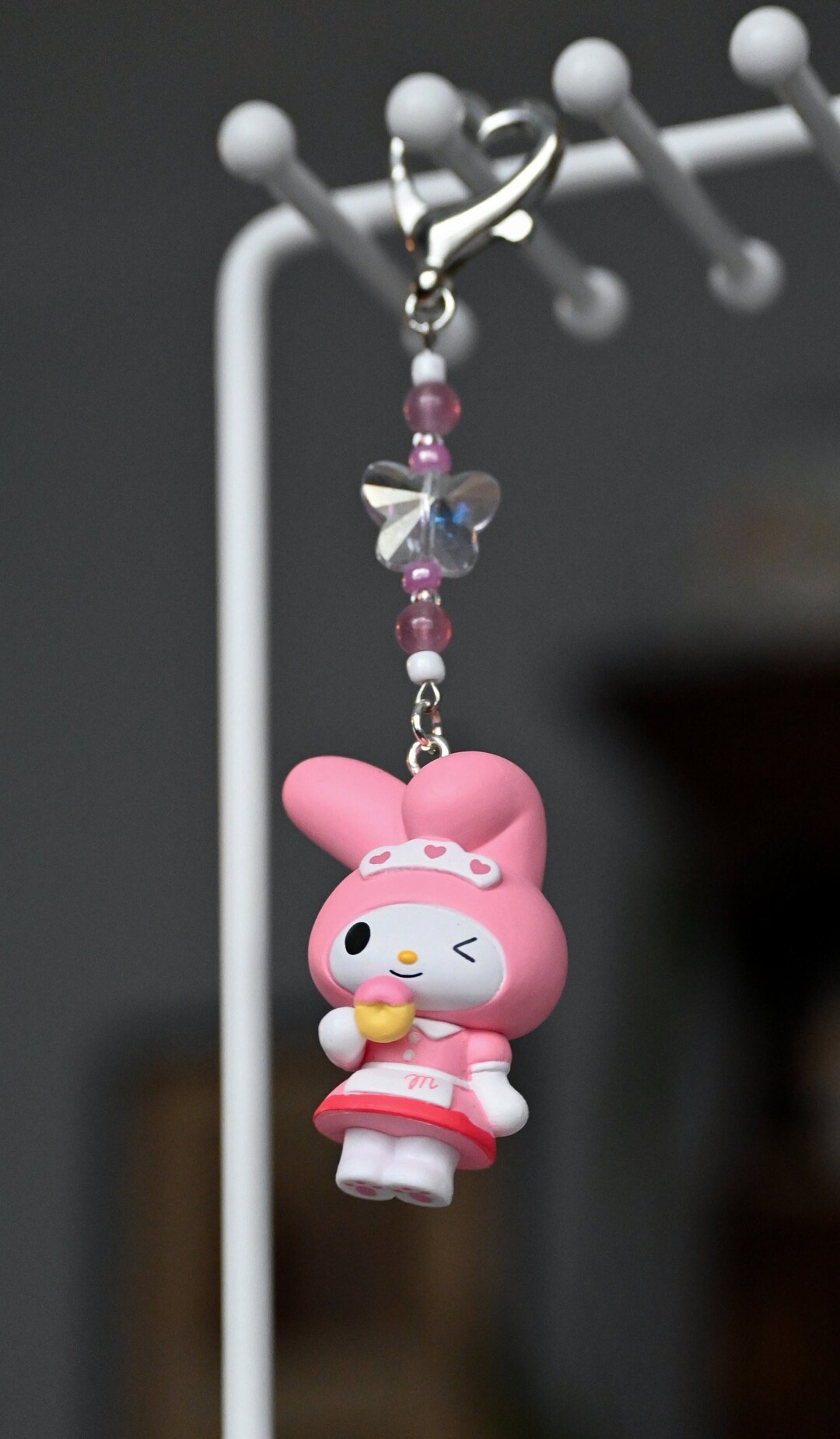 Pink Bunny Keychain - Etsy
