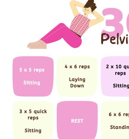 30 Day Pelvic Floor Challenge for Incontinence | Instant Download | Exercise Guide | Printable ...