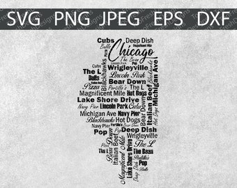 Chicago Word Svg - Etsy