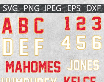 Chiefs Jersey Font - Etsy