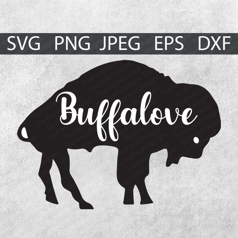 Buffalove SVG / Esquema / Silueta / Descarga digital / Buffalo - Etsy ...