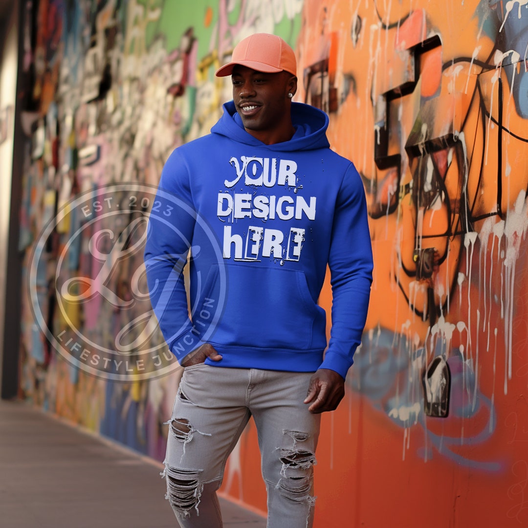 Royal Blue Hoodie Mockup Gildan 18500 Hoodie Mockups Winter Mockup ...