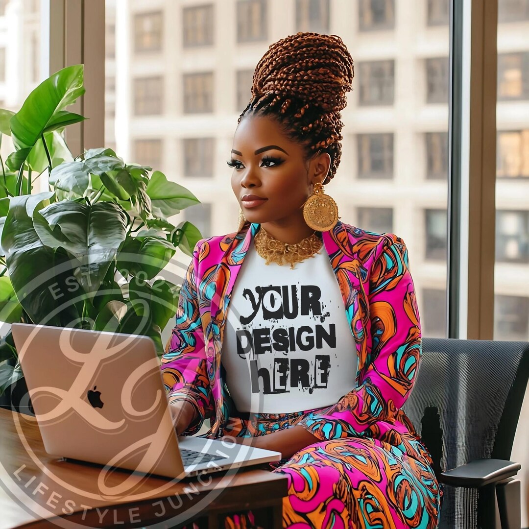 African American White Tshirt Mockup Bella Canvas 3001 Black Tshirt ...