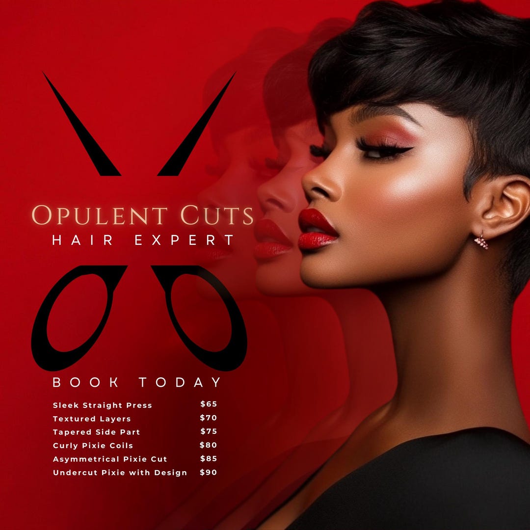 Editable Hairstyle Flyer Templates: Salon & Stylist Promo (canva ...