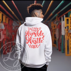 Back View Hoodie Mockup Printify Gildan 18500 White Bacview Mockup, Men ...
