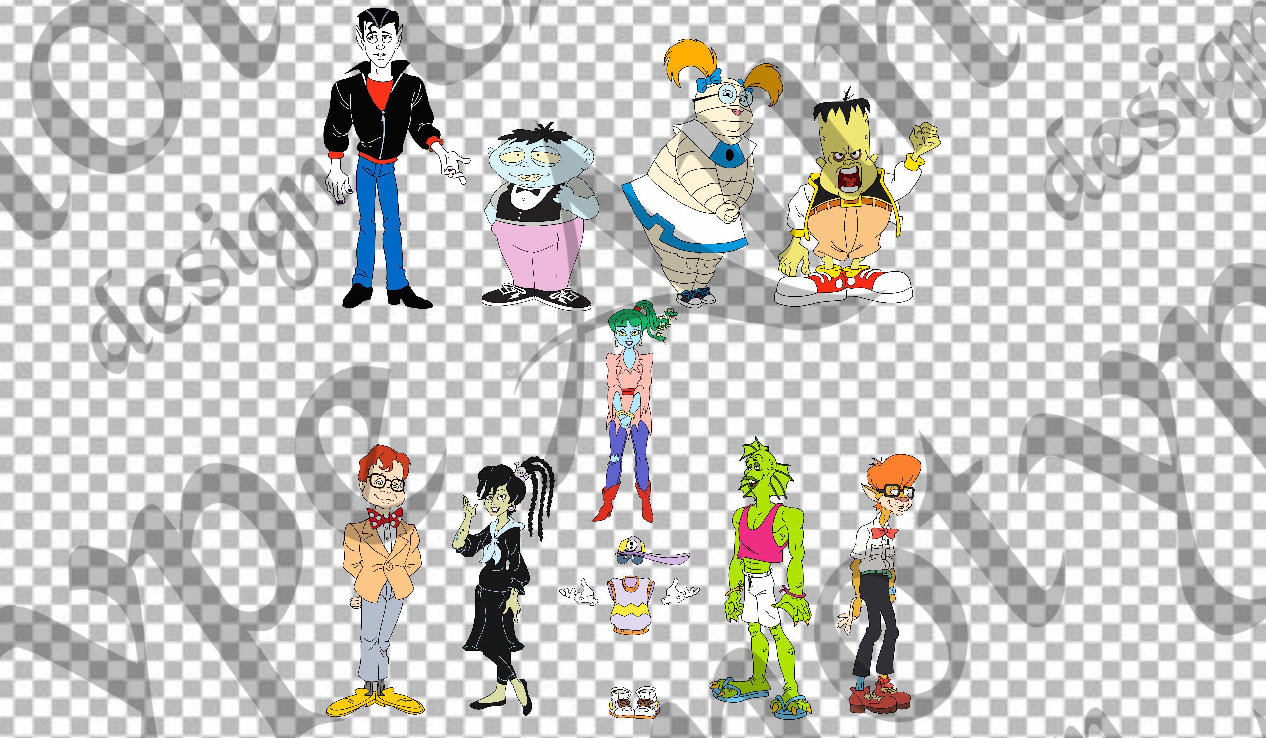 Gravedale High 90s Cartoon Vector SVG Pack - Etsy Denmark