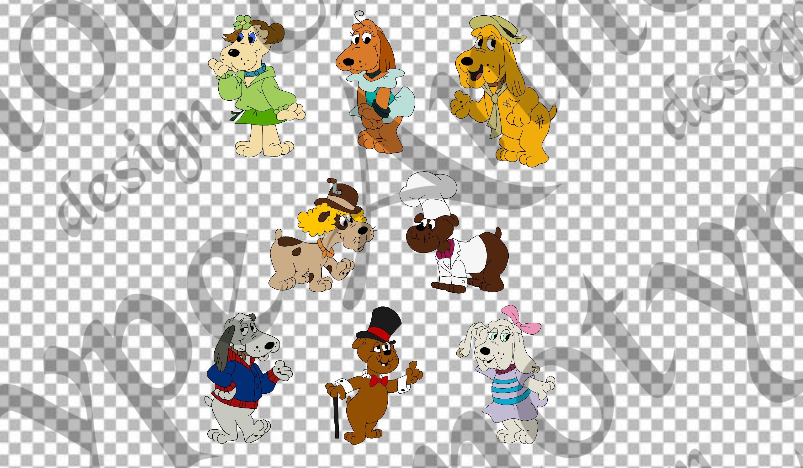 Pound Puppies 80s Cartoon Vector SVG Image X8 Pack - Etsy Singapore